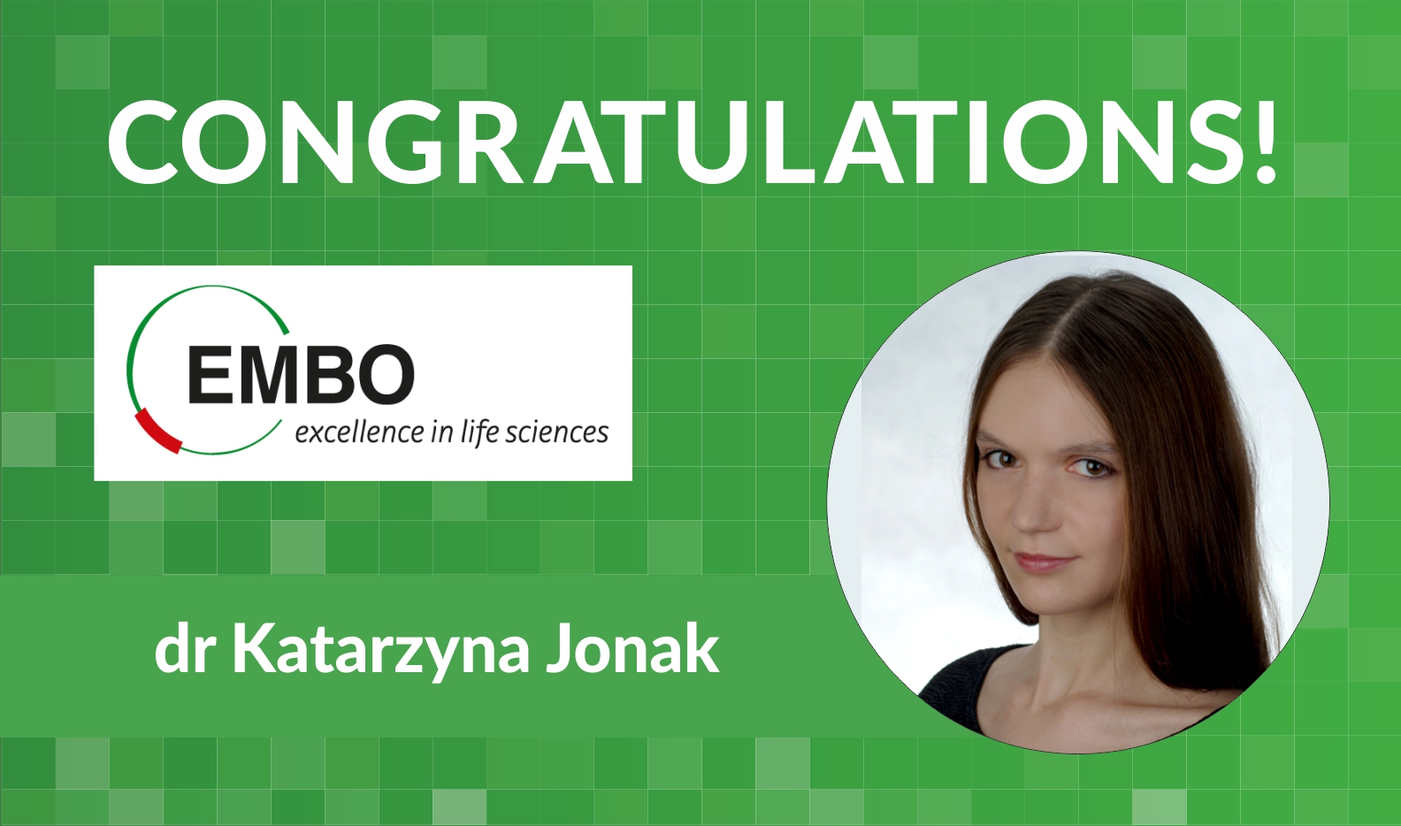 Dr. Katarzyna Jonak laureate of EMBO Postdoctoral Fellowship - Instytut ...